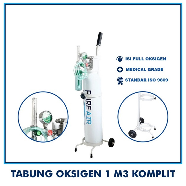 Jual Termurah Tabung Oksigen 1m3 Lengkap Komplit Siap Pakai | Shopee Indonesia