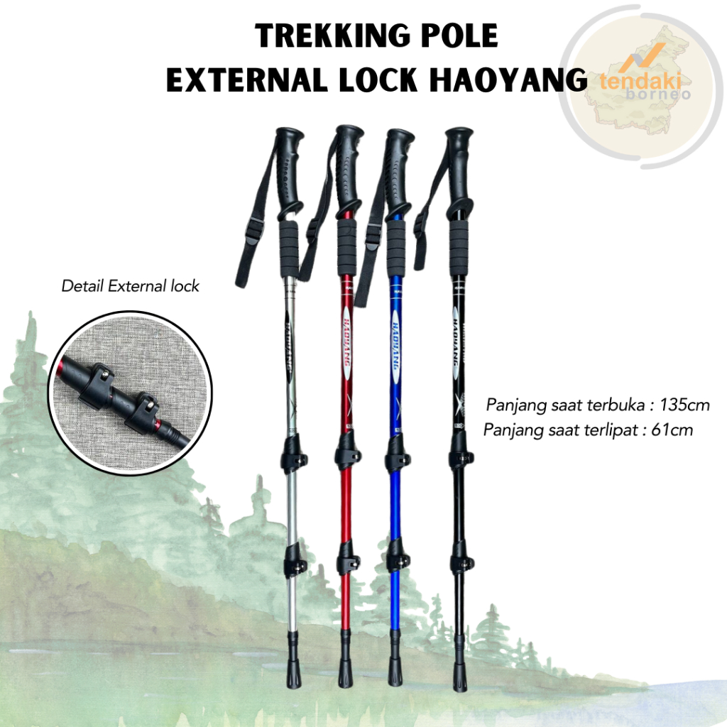 Jual -Trekking Pole External Lock Haoyang | Naturhike | Taffsport ...