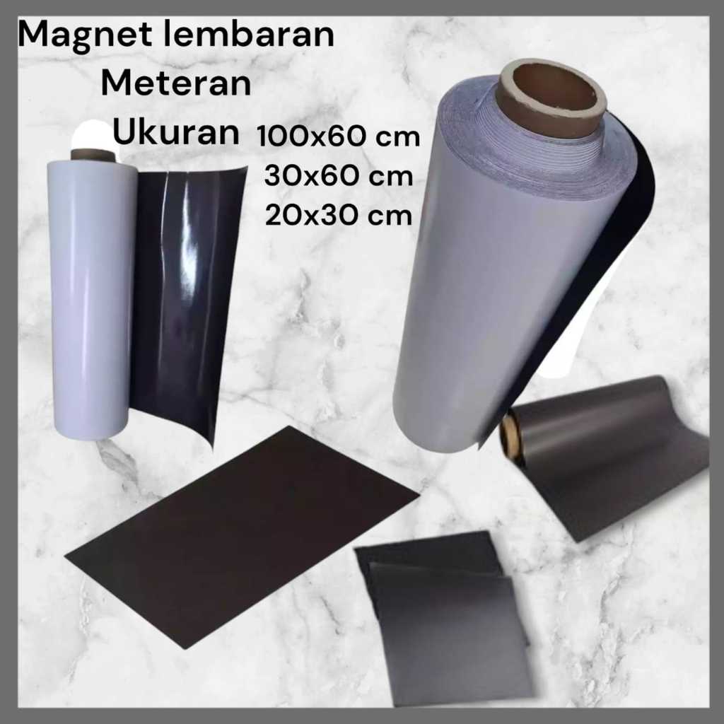Jual Magnet Lembaran ukuran 60x100 Tebal 0,5mm sheet Magnet fleksibel ...