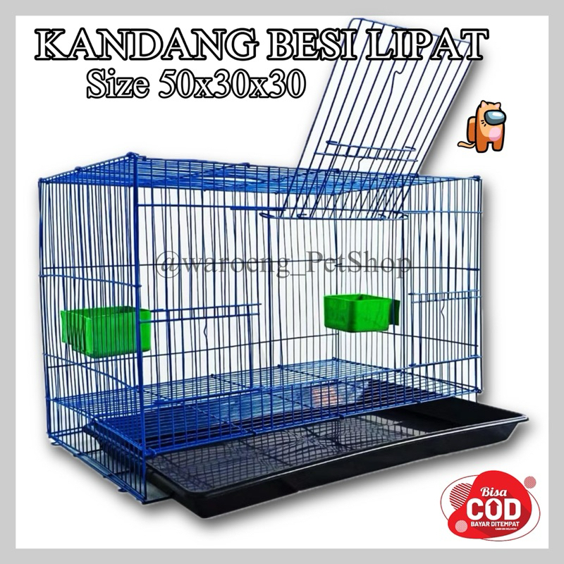 Jual Kandang Besi Lipat 50x30x30 Kandang Kucing Kitten Kandang Burung ...