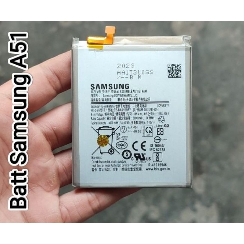 Jual Baterai Batre HP SAMSUNG Galaxy A51 SM-A515F ORIGINAL 100% Model Kode Batrei Battery EB ...