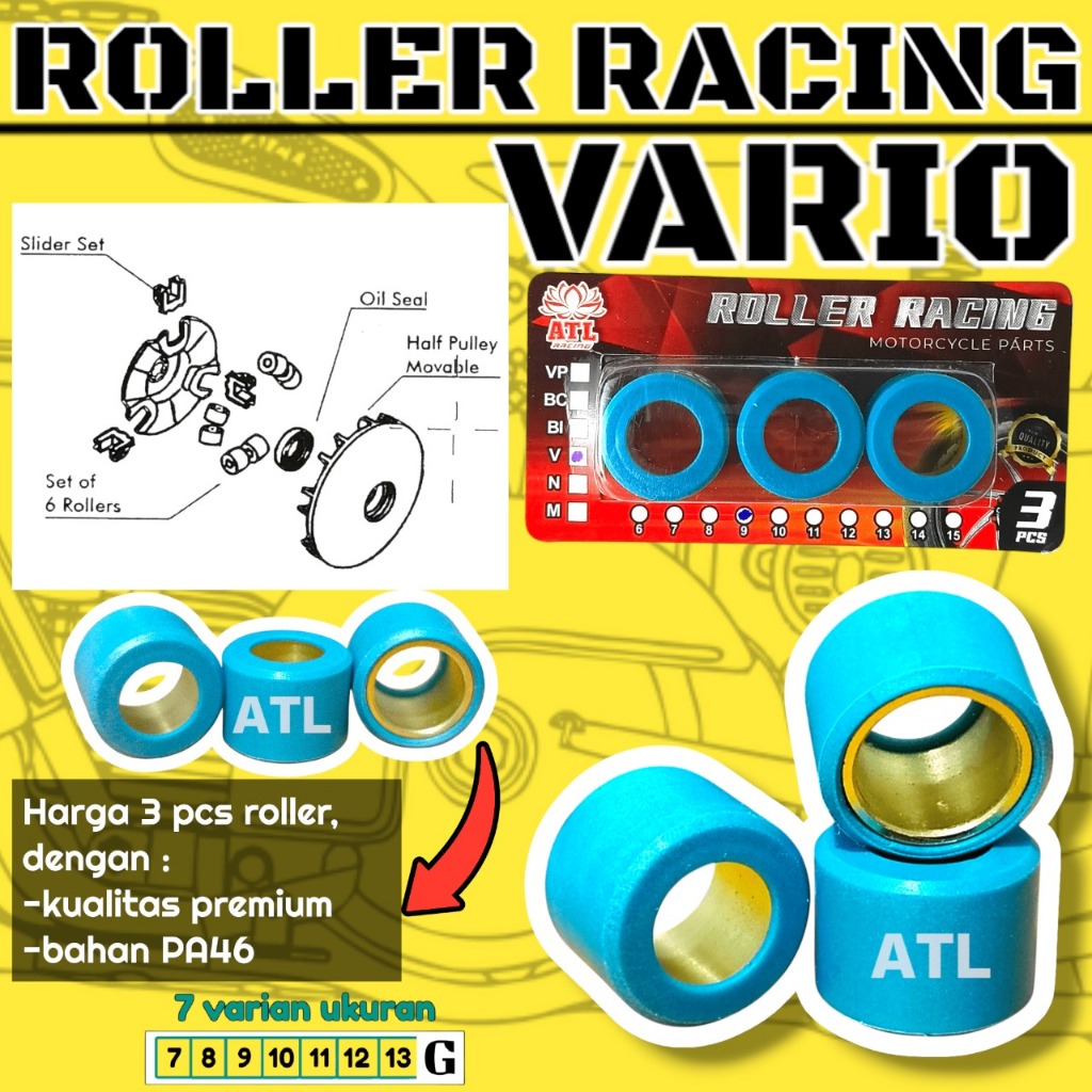 Jual ATL racing Roller vario 125/150/roller racing vario beat fi new ...