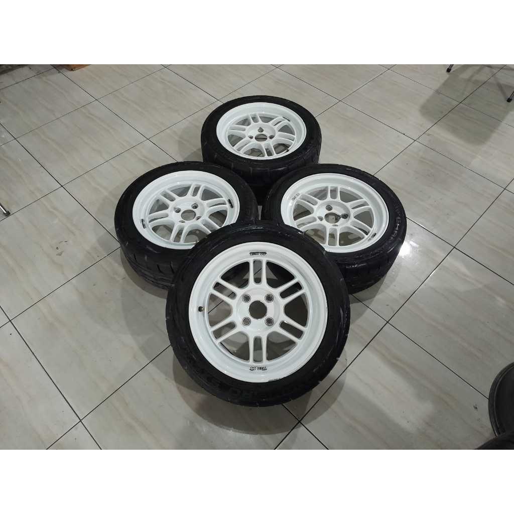 Jual Velg Racing Bekas RPF R15 Pcd 4x100 Plus Ban Semi Slick 195/50 Ring 15 Agya Brio Calya ...