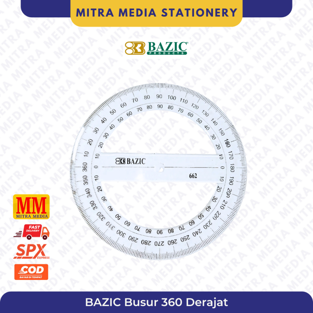 Jual Busur 360 Derajat BAZIC BZ-662 12 CM (1 PCS) | Shopee Indonesia