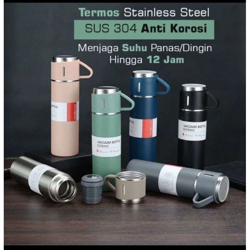 Jual Termos Sultan Vacuum Flash Set 500ml lusinan lebih hemat | Shopee ...