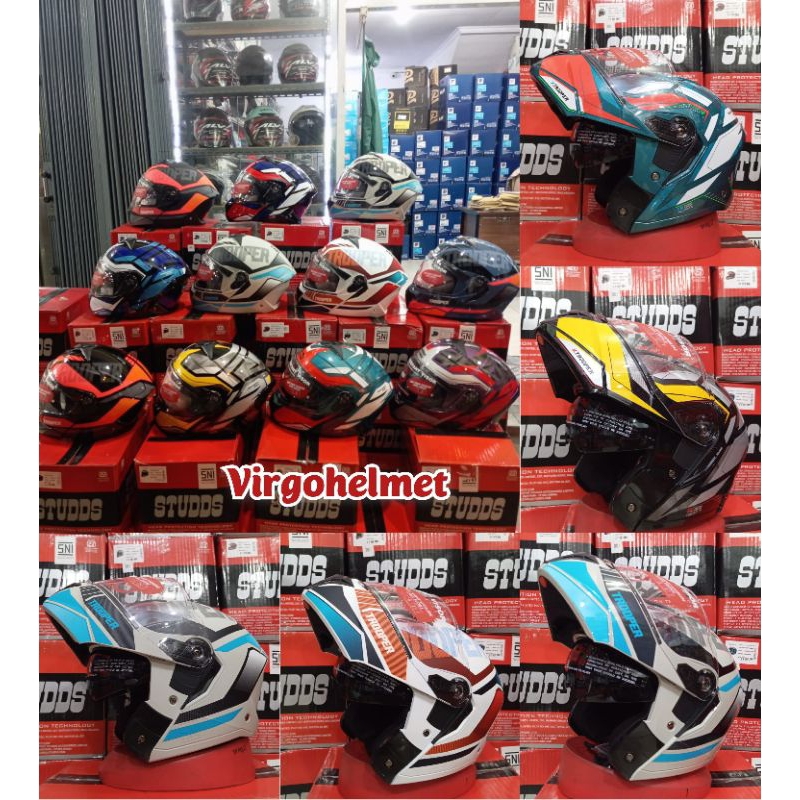 Jual Helm Modular STUDDS TROOPER MOTIF SERIES ORIGINAL SNI DOT | Shopee ...