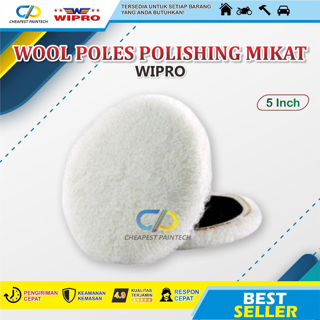 Jual WIPRO WOOL POLES POLISHING MIKAT 5" | Shopee Indonesia