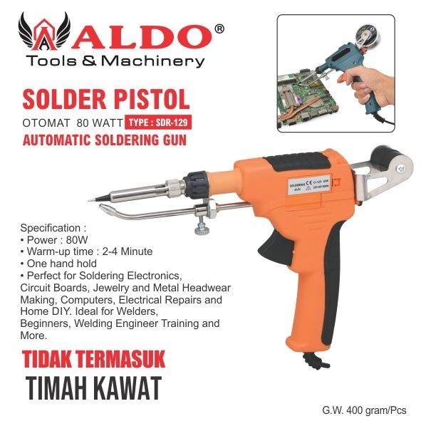Jual SOLDER PISTOL OTOMAT 80 WATT SDR-129 / AUTOMATIC SOLDERING GUN ...