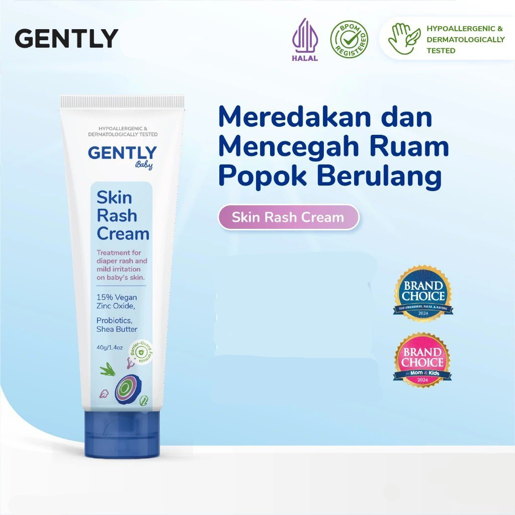 Jual GENTLY BABY RASH CREAM 50 GR | KRIM PEREDA RUAM POPOK PADA BAYI ...