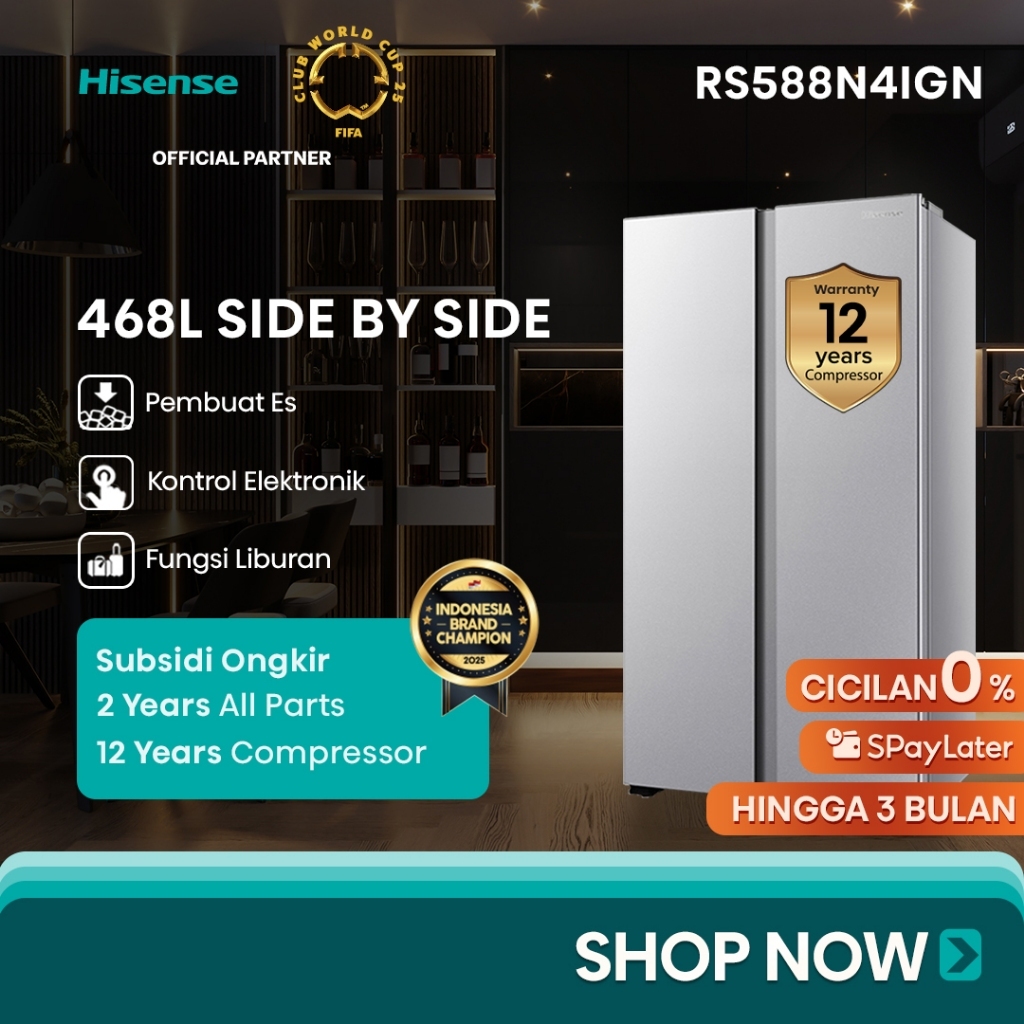 Jual Kulkas Side by Side 2 Pintu 468L Silver Ice Maker Anti Bunga Es ...