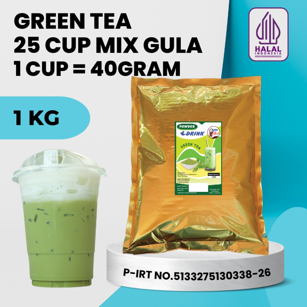 Jual Powder GREEN TEA / MATCHA 1 KG - Bubuk Minuman Rasa Teh Hijau ...