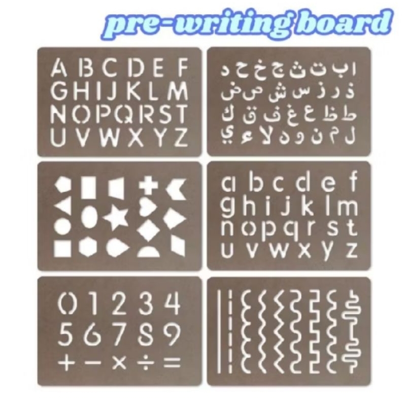 Jual Pre writing board montessori / papan untuk belajar menulis ...