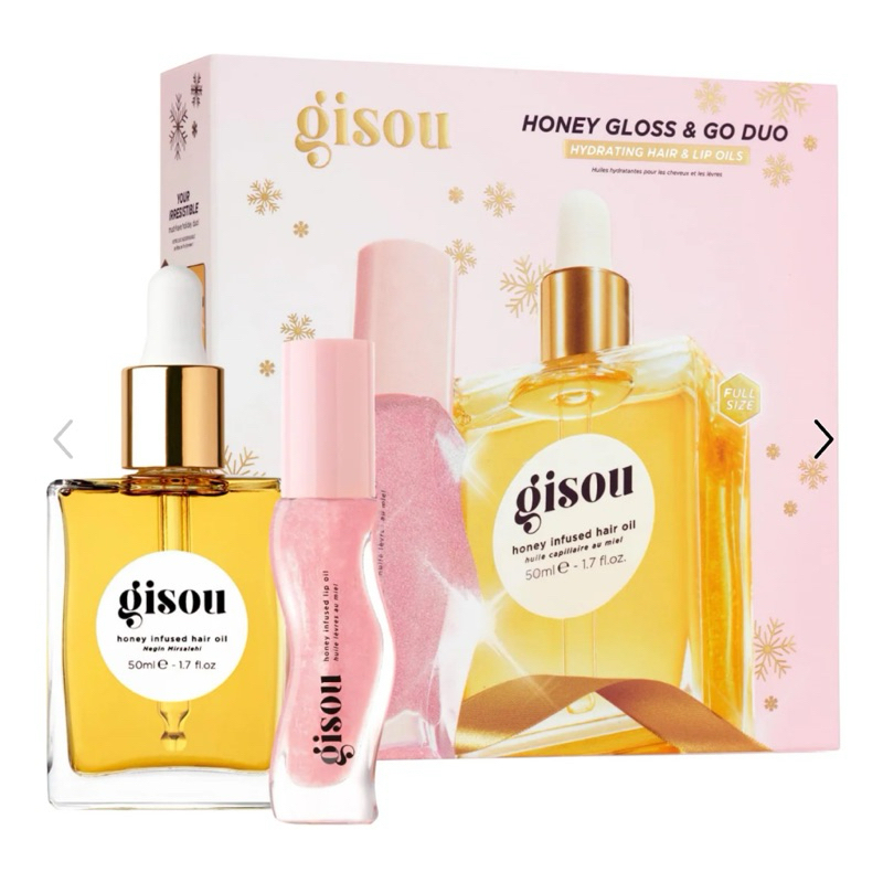 Jual READY STOCK GISOU Honey Gloss & Go Duo/Honey Indused Hair oil 50ml ...
