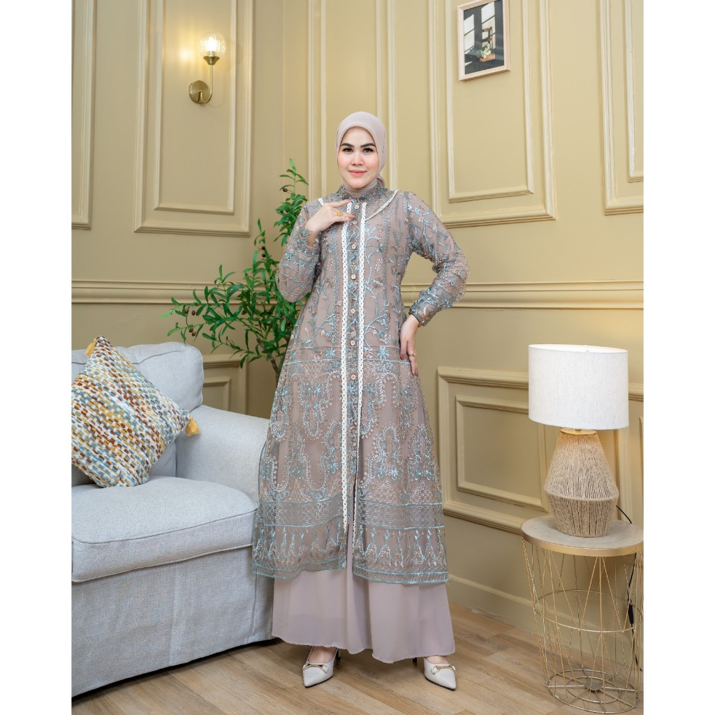 Jual Set Inner Outer Aluna / Seragaman Pesta / Gamis Terbaru / Gamis ...