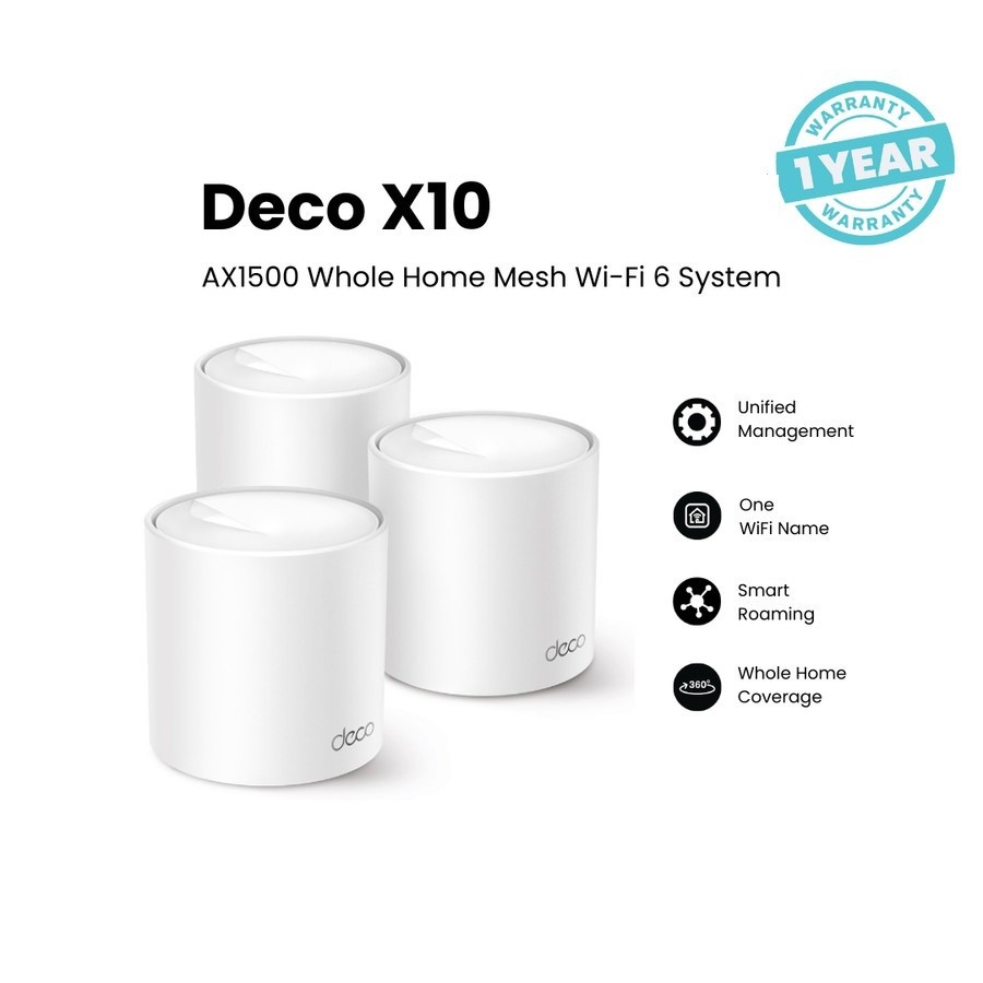 Jual TP-LINK DECO X10 AX1500 WHOLE HOME MESH WI-FI 6 SYSTEM | Shopee ...
