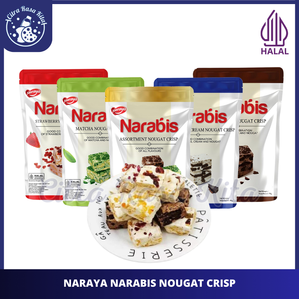 Jual Naraya Narabis Assortment Nougat Crisp Halal 90gr | Shopee Indonesia