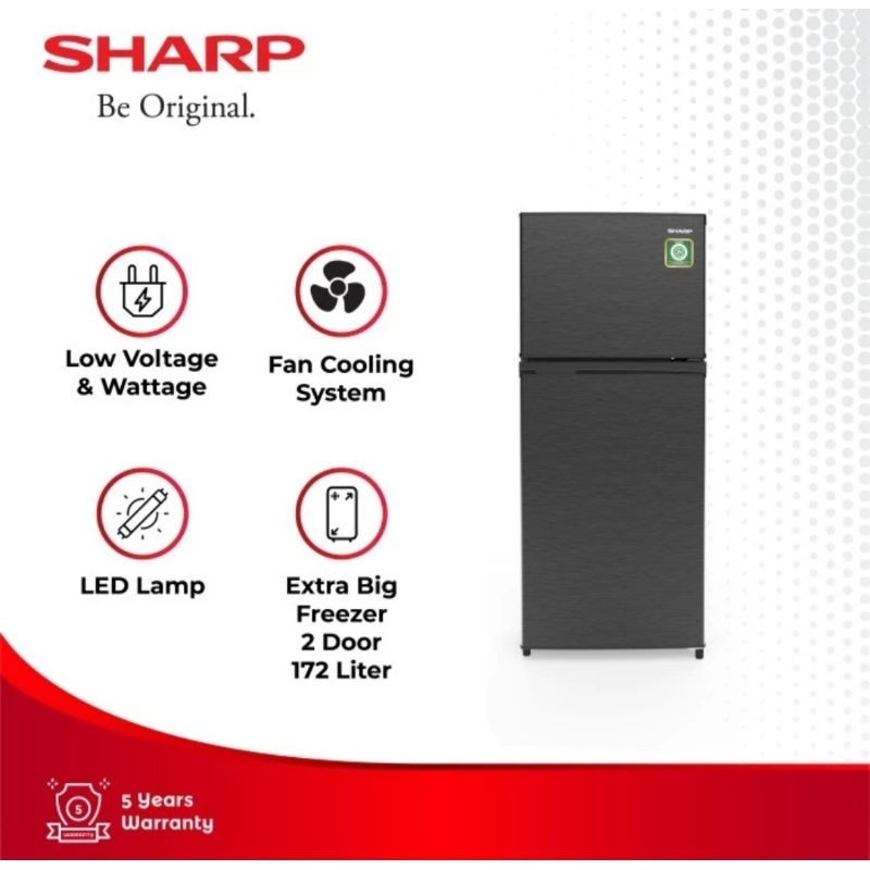 Jual KULKAS SHARP 2 PINTU SJ-195MN-HS KIREI SERIES KULKAS SHARP 2PINTU ...