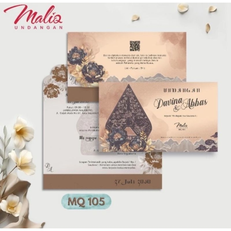 Jual MALIQ 105 Blangko Undangan Nikah Pernikahan Tema Wayang | Shopee ...