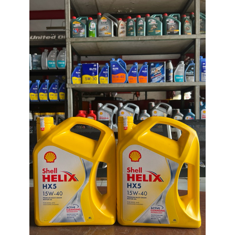 Jual Oli Shell HELIX HX5 15W-40 Kemasan 4Lt | Shopee Indonesia
