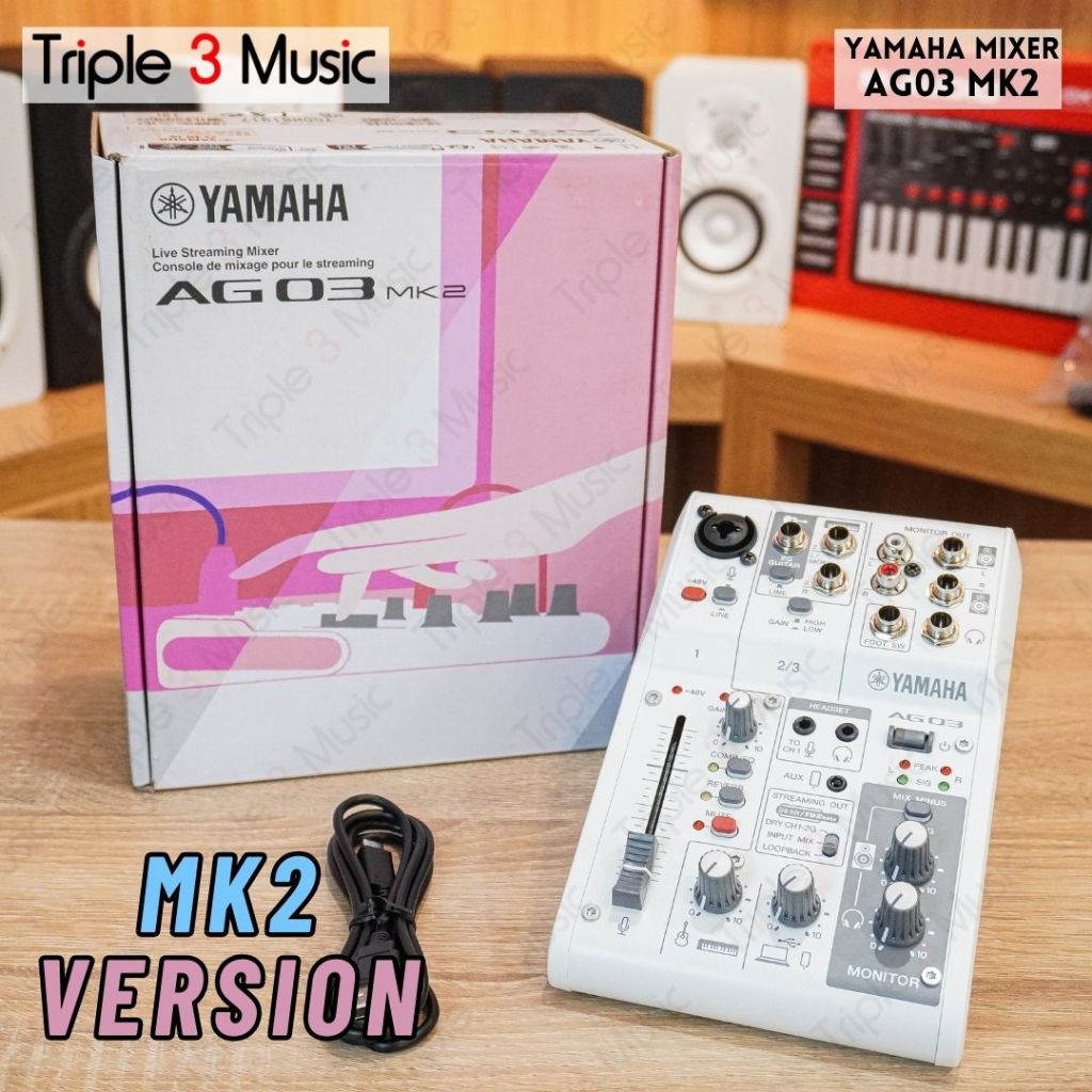 Jual YAMAHA AG03 MK2 Mixer audio Usb Souncard Streaming 192 khz 24 bit | Shopee Indonesia