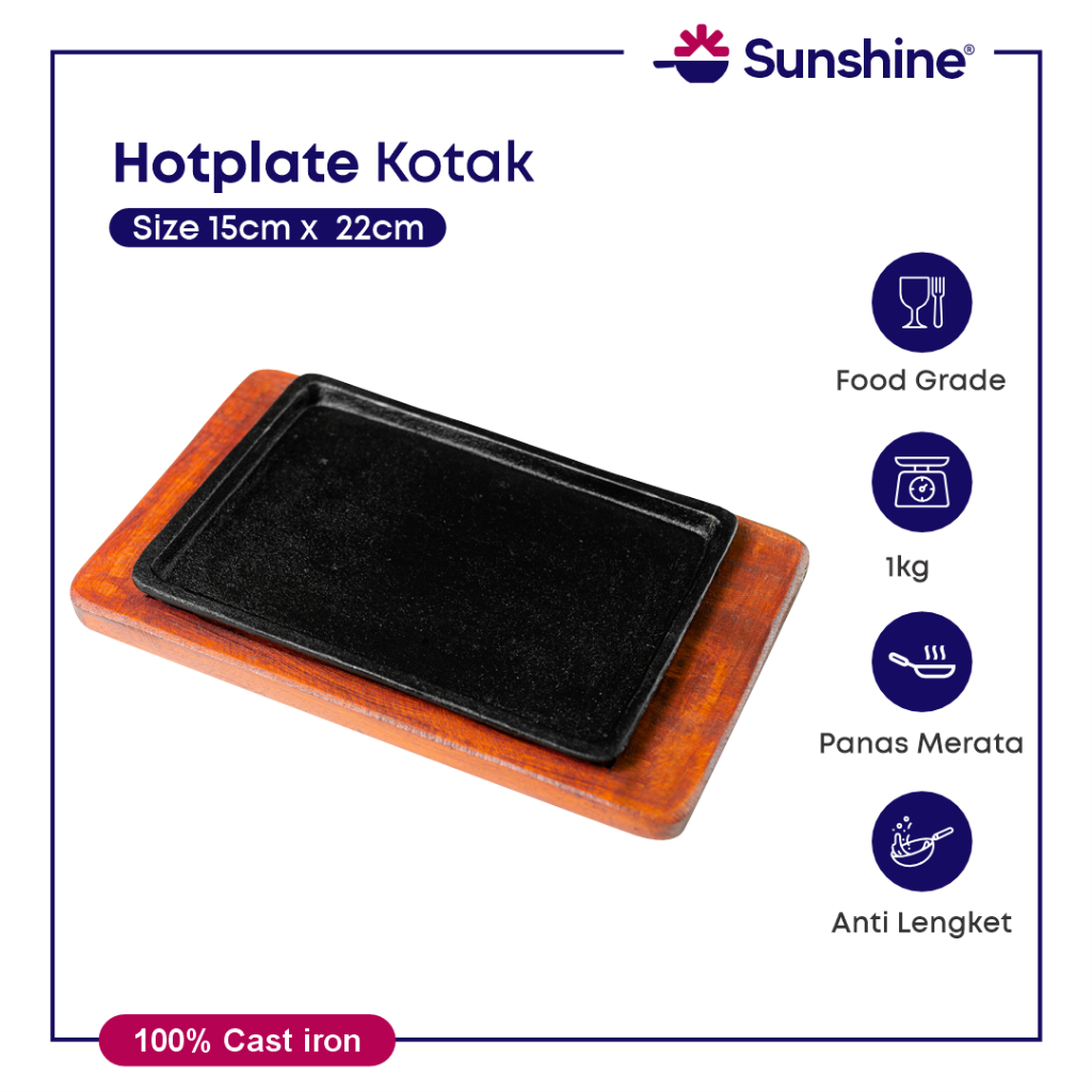 Jual Cast Iron Hot Plate Steak / Piring Steak Kotak (22x15 cm) | Shopee ...