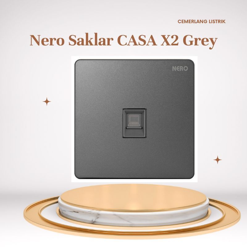 Jual Nero Outlet Saklar Data CAT 6 Casa Grey - X2PCA - GR / Saklar ...