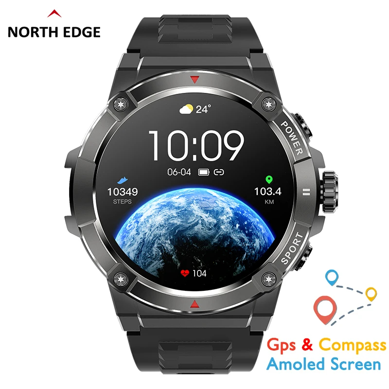 Jual NORTH EDGE NX8PRO Smart Watch 1.43'' AMOLED Display Built-in GPS ...