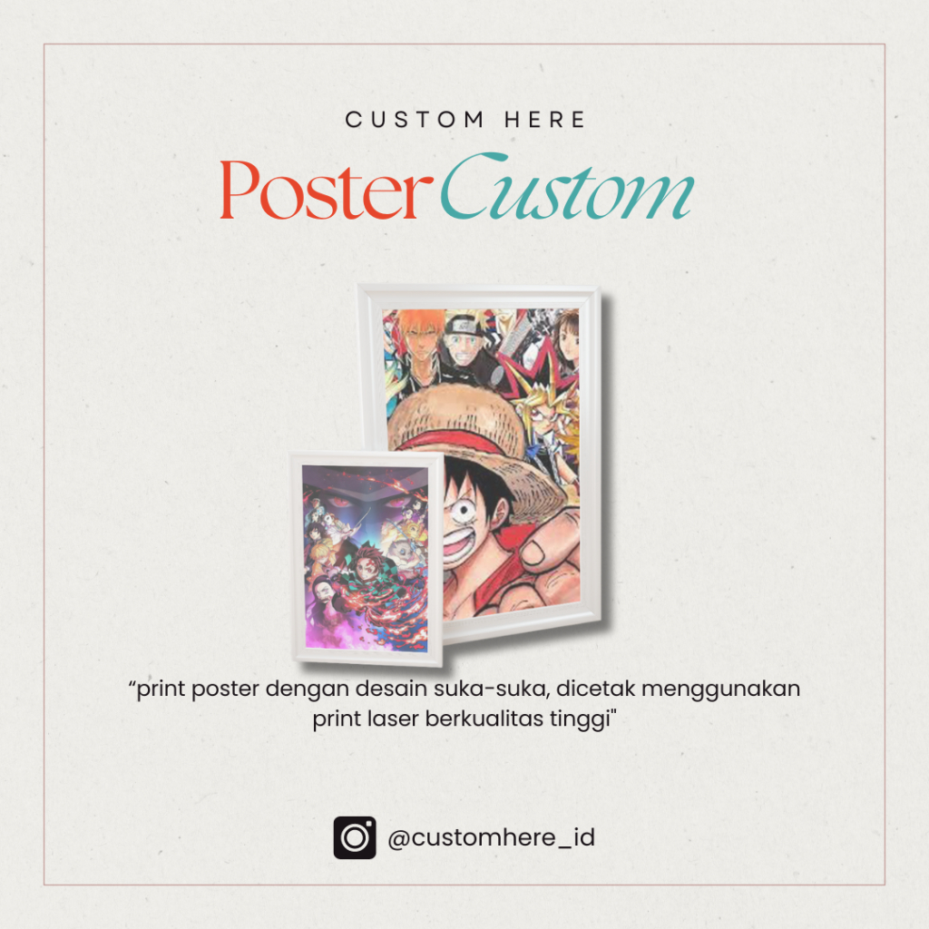 Jual CUSTOMHERE ID poster custom A3 A4 A5 A6 poster anime band | Shopee ...