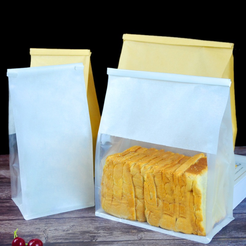 Jual RD (10 Pcs) kantong Roti Kertas Transparan dengan kawat tin tie ...