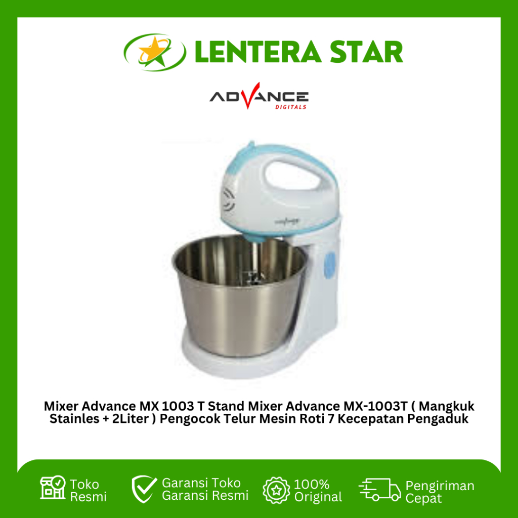 Jual Mixer Advance MX 1003 T Stand Mixer Advance MX-1003T ( Mangkuk ...