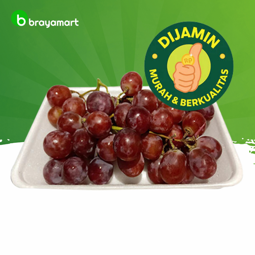 Jual Buah anggur 500 gram Brayamart | Shopee Indonesia