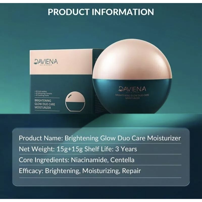 Jual GLOW DUO MOISTURIZER DAVIENA / CERAMIDE ESSENTIAL MOISTURIZER ...