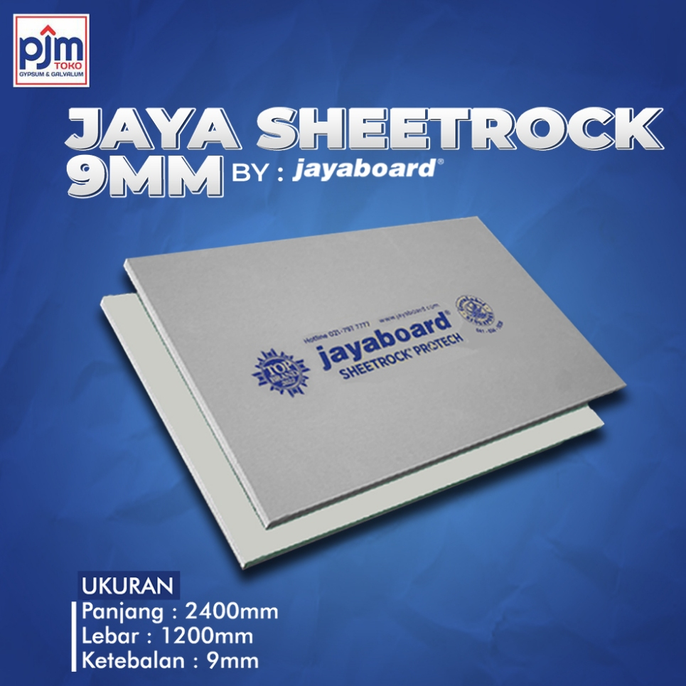 Jual Gypsum Ramah Lingkungan / Gypsum Jayaboard 9mm / Papan Jaya 120 x ...