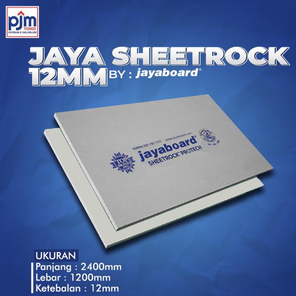 Jual Gypsum Jaya 12mm / Gipsum Jayaboard / Papan Jaya 120 x 240cm ...