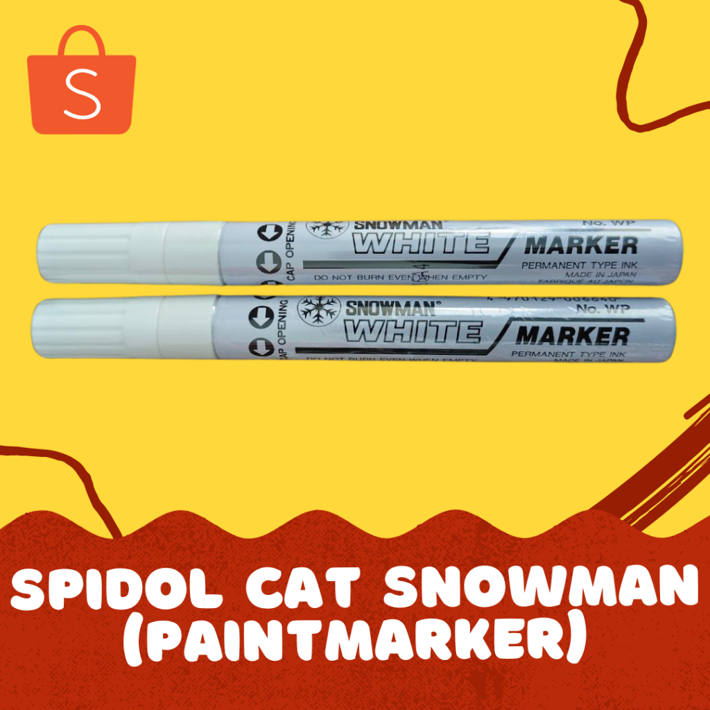 Jual Spidol Cat (Paint Marker) Permanen Snowman White Marker | Shopee ...