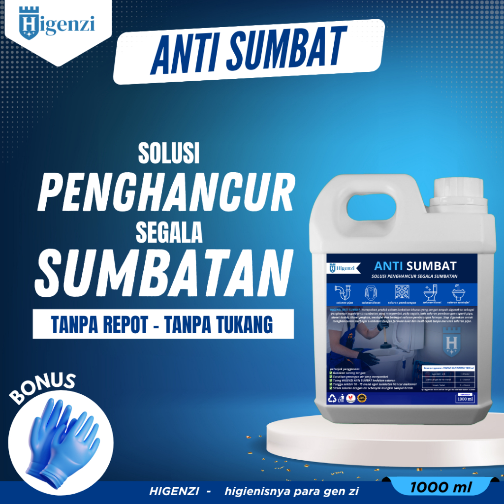 Jual HIGENZI Indonesia Anti Sumbat Saluran Air / Cairan Penghancur ...
