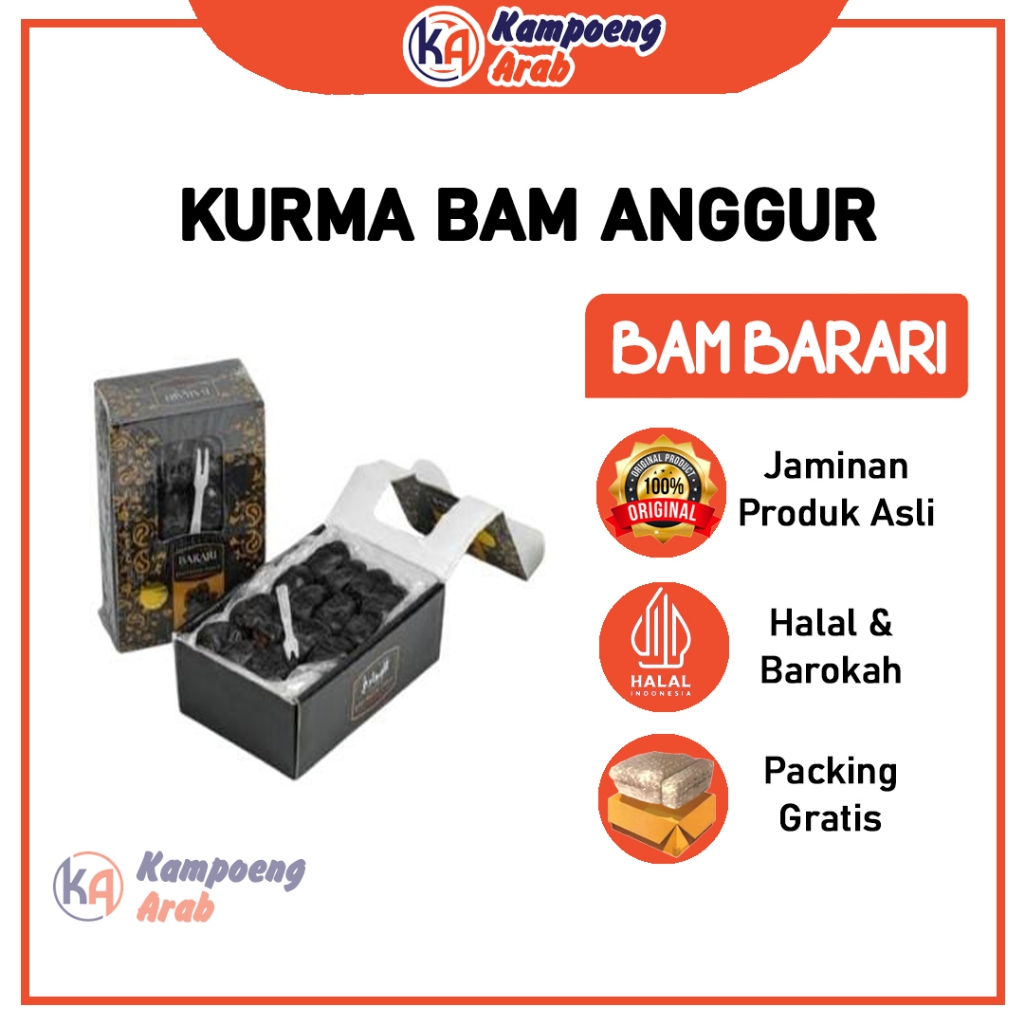 Jual Kurma Anggur BAM BARARI Premium Dates Kurma Black Diamond Original ...