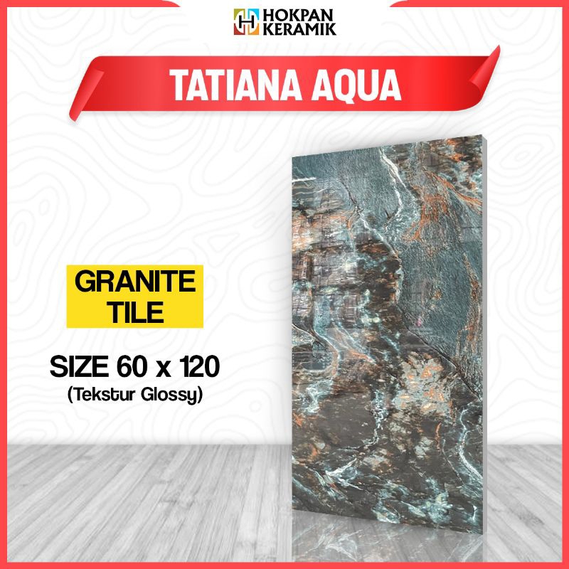 Jual GRANITE UKURAN 60X120 TATIANA AQUA (BACA DESKRIPSI) | Shopee Indonesia