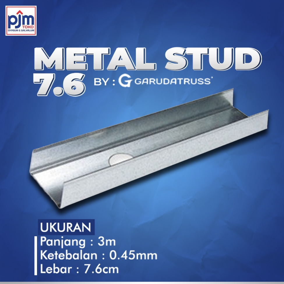 Jual Metal Stud / U Runner 76 Galvalum Rangka Partisi Plafon Gypsum ...