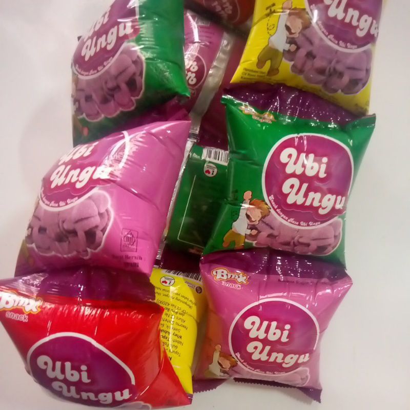 Jual UBI UNGU Snack Viral 1 Renceng Isi 10 Ciki Chiki Ubiungu Jajanan ...