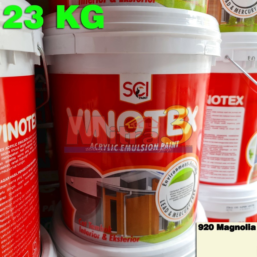 Jual Cat Tembok Proyek Murah VINOTEX 23 KG Magnolia 920 (READY) / Cat Dinding 23KG Pail | Shopee ...