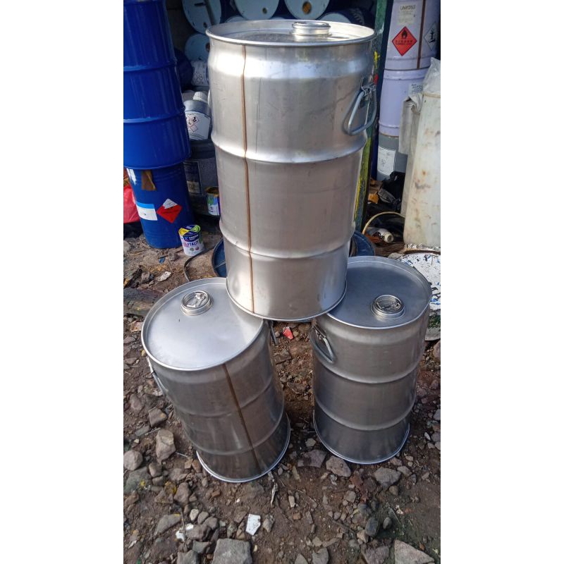 Jual drum stenlis 30 liter/drum solar/drum bensin/jrigen stenlis,tinggi ...