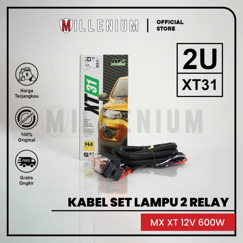 Jual 【MX】Kabel Relay Set Lampu H4 Mobil MX XT Series 2 Relay 12v Untuk ...