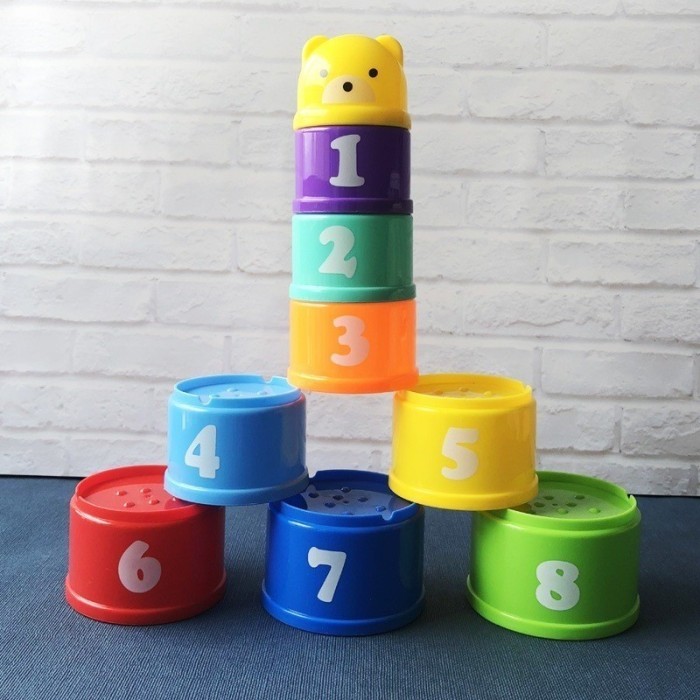 Jual Mainan Susun Gelas Stacking Cup Mainan Bayi Mainan Edukasi YE 6 ...
