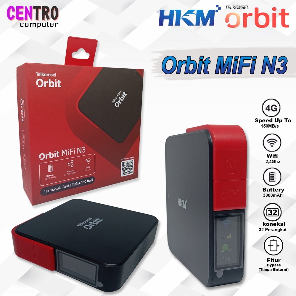 Jual Orbit MiFi N3 HKM M23 Pro Modem WiFi 4G Portable High Speed ...