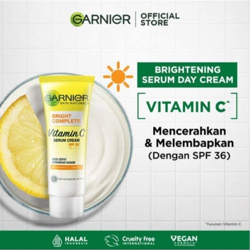 Jual Garnier Bright Complete Serum Cream SPF 36 | Shopee Indonesia