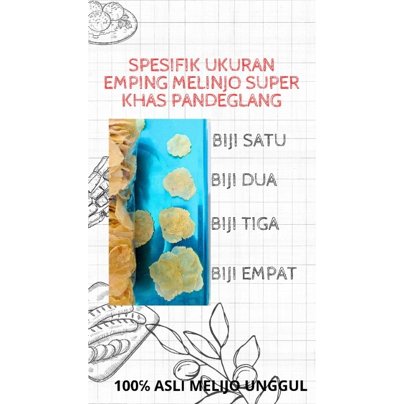Jual (1KG) Khusus Mix Emping Super 1-4 Kering dan Gurih Khas Menes ...
