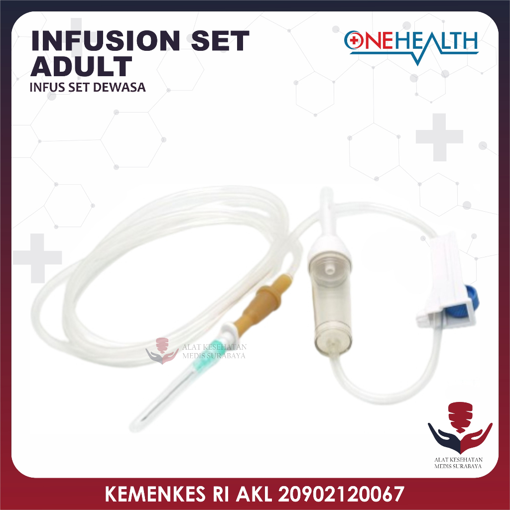 Jual OneHealth Infusion Set Adult Infuset Dewasa Alat Selang Disposable ...
