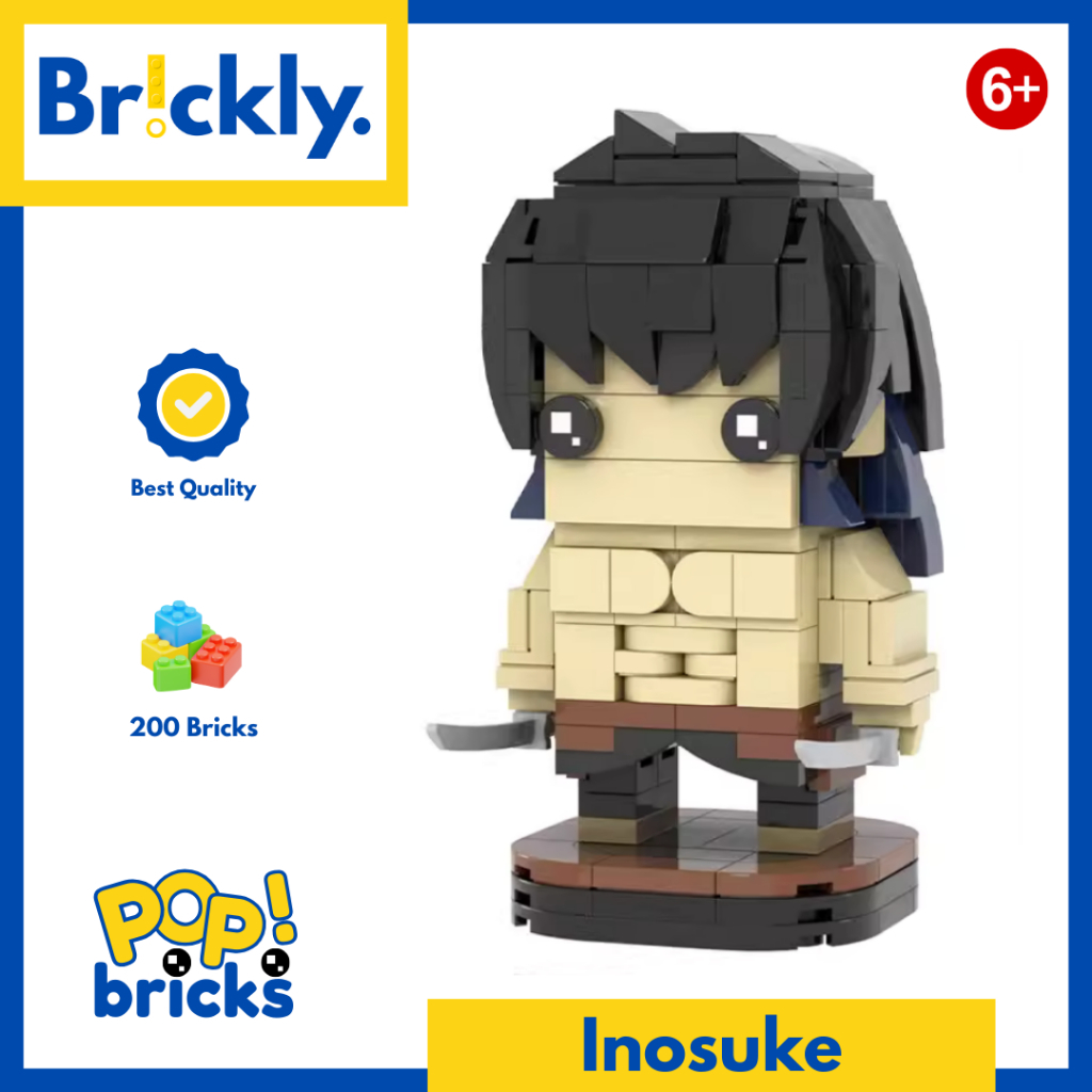 Jual Inosuke - Brickly POP! Bricks Demon Slayer Kimetsu no Yaiba Mainan ...