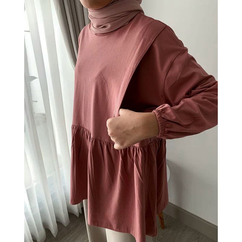 Jual KAOS BUSUI TOP RUFFLE // KAOS BUSUI OVERSIZE // OOTD BUSUI ...